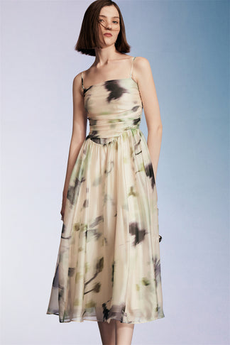 PURITY cocktail morandi-print organza slip dress- Rome – GOOD GIRL REBEL