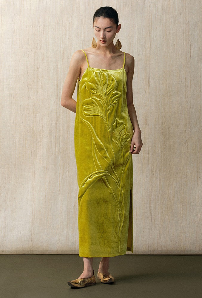 ZHUCHONGYUN elegant mulberry silk suede loose slip dress-KUROSAKI ...