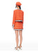 Limited Edition Orange Thick Tweed short Coat jacket blazer - Ioue ...