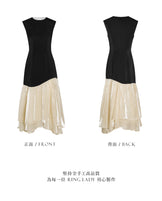 PURITY RING high end contrast fishtail sleeveless dress- Dreamy – GOOD ...