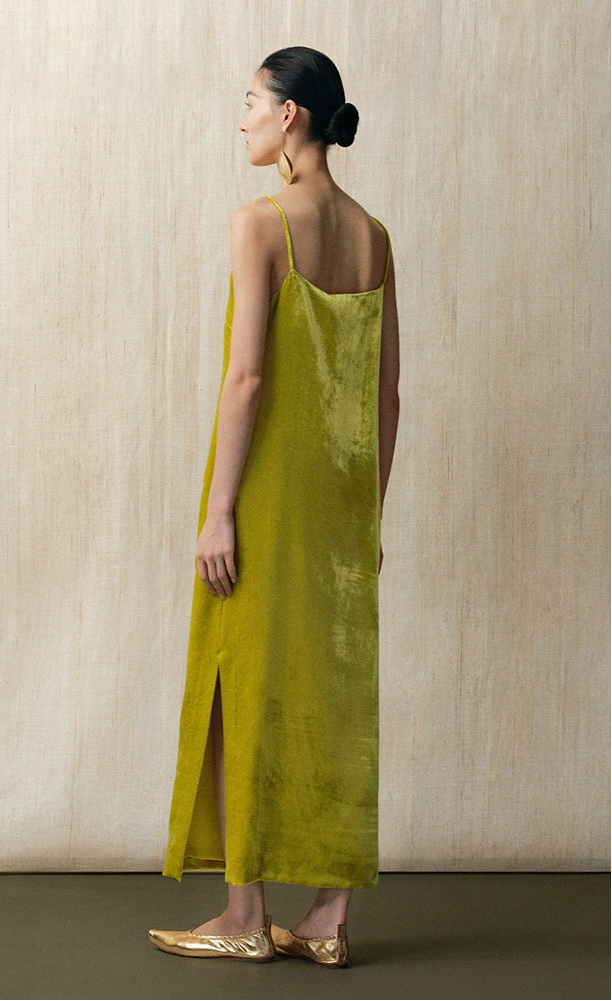 ZHUCHONGYUN elegant mulberry silk suede loose slip dress-KUROSAKI ...