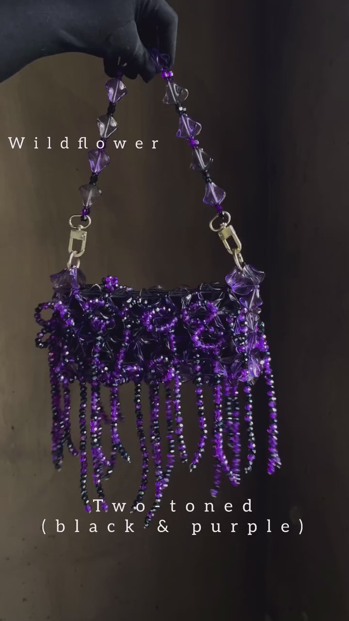 Luxury Handmade crystal beaded purse bag - WildFlower Green – GOOD GIRL ...