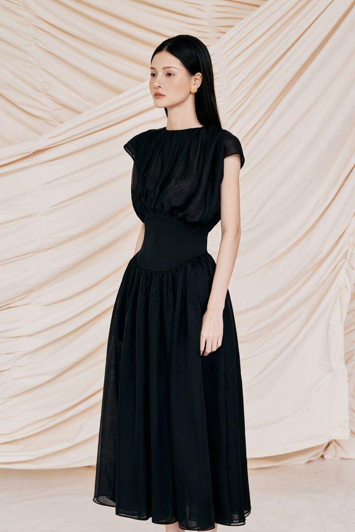 Black retro corset dress-TINA – GOOD GIRL REBEL