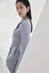 Designer tailored structured suit trench coat suit dress - Lap – GOOD ...