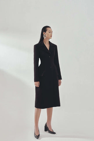 Designer tailored structured suit trench coat suit dress - Lap – GOOD ...
