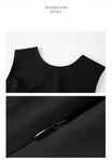Backless design, high waist, and round neck long skirt sleeveless dres ...