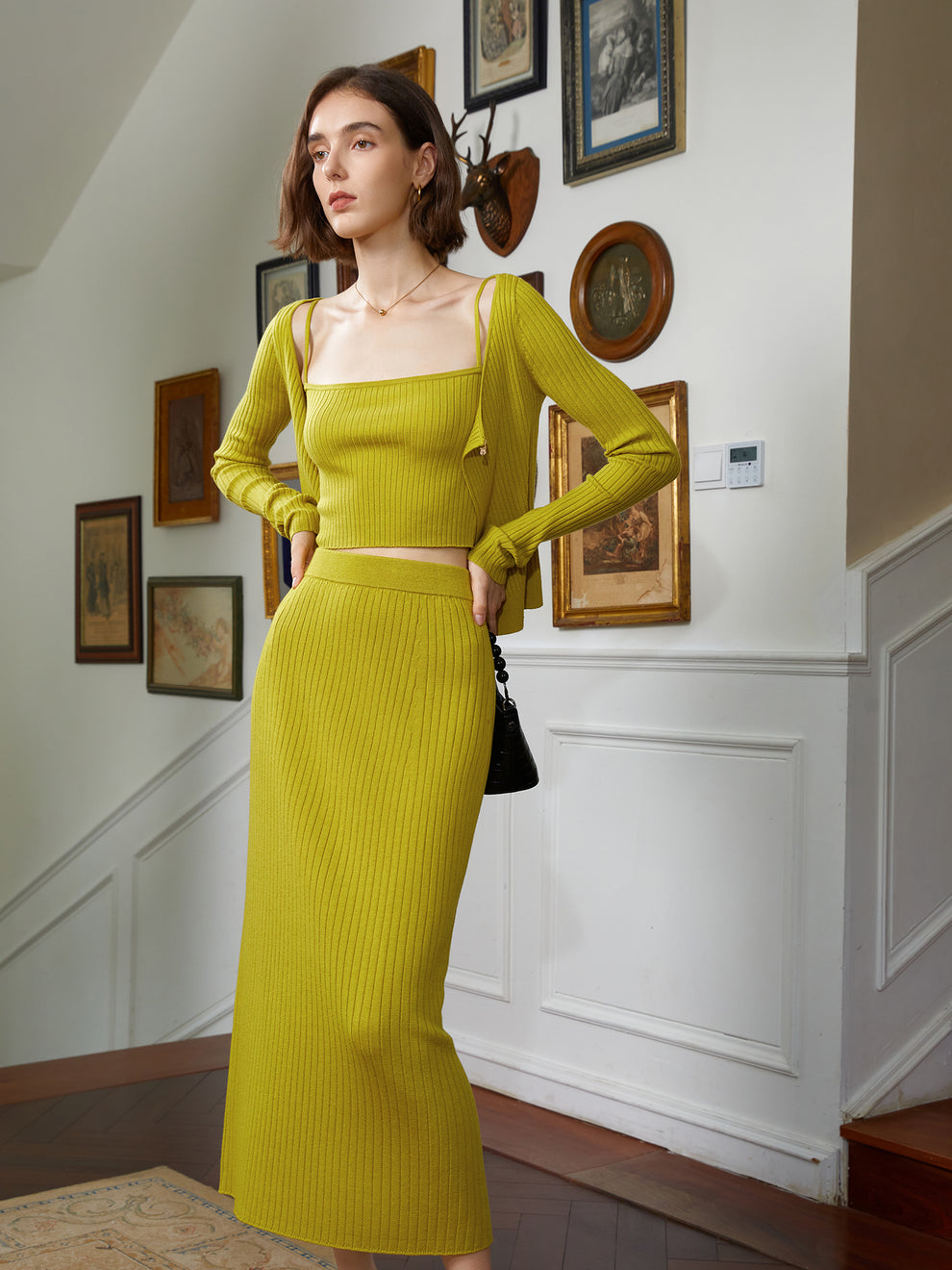 Three-piece set designed for optimal comfort and versatility skirt sui ...