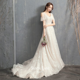 Early Spring 2023 starry sky small trailing light wedding dress- Douyi ...