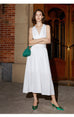 Luxurious blend of silk a hanging neckline, and sleeveless V-neck dres ...