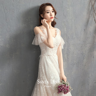 Early Spring 2023 starry sky small trailing light wedding dress- Douyi ...