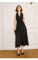 Luxurious blend of silk a hanging neckline, and sleeveless V-neck dres ...