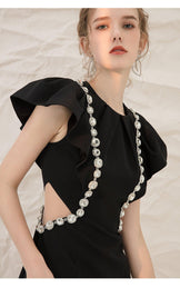 Luxury high-end mini black dress- Celi – GOOD GIRL REBEL