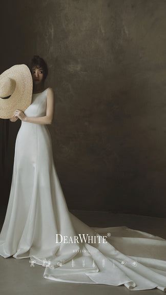 Early Spring 2023 Original Long Satin Weding Gown Dress- Cilia – GOOD ...