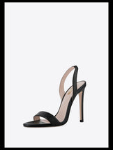 Black elegant back strap open toe high heel stiletto sandals - Kina ...